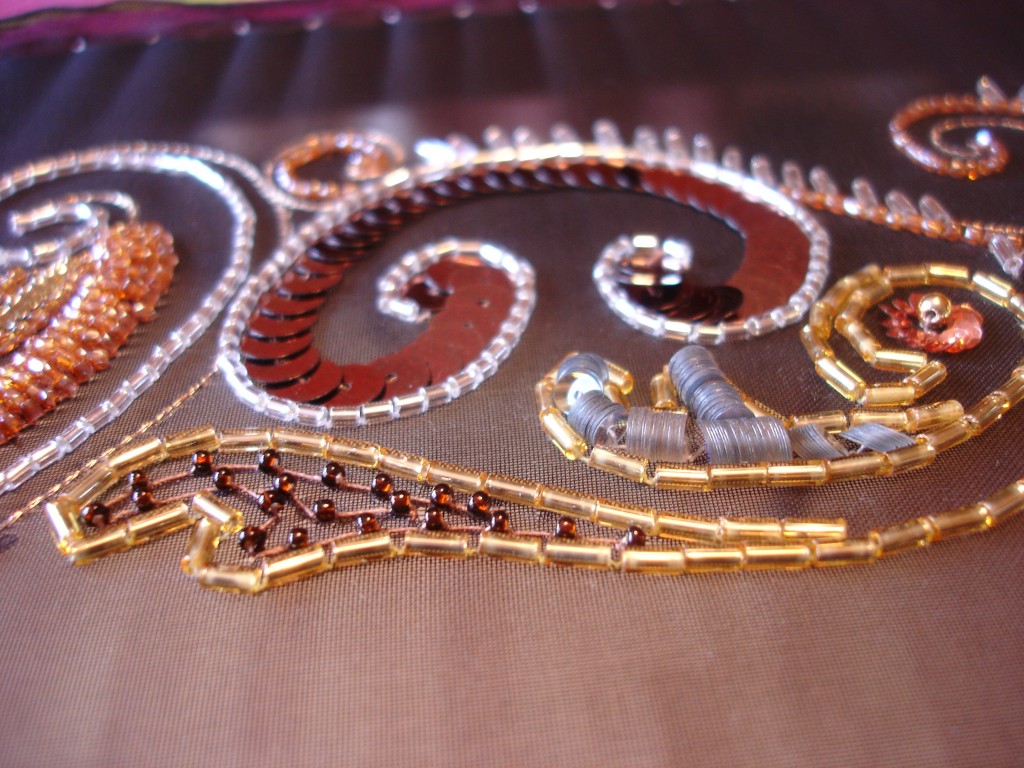 modèle de broderie en perles