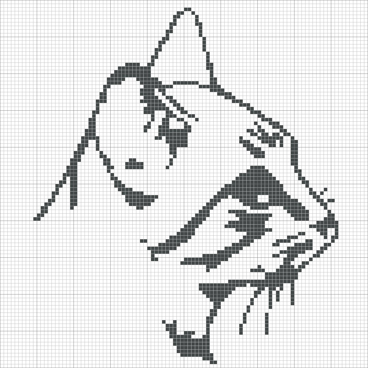 Galerie grille broderie chat