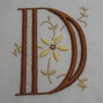 modèle broderie initiales