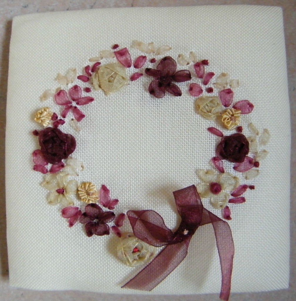 modèle broderie ruban de soie