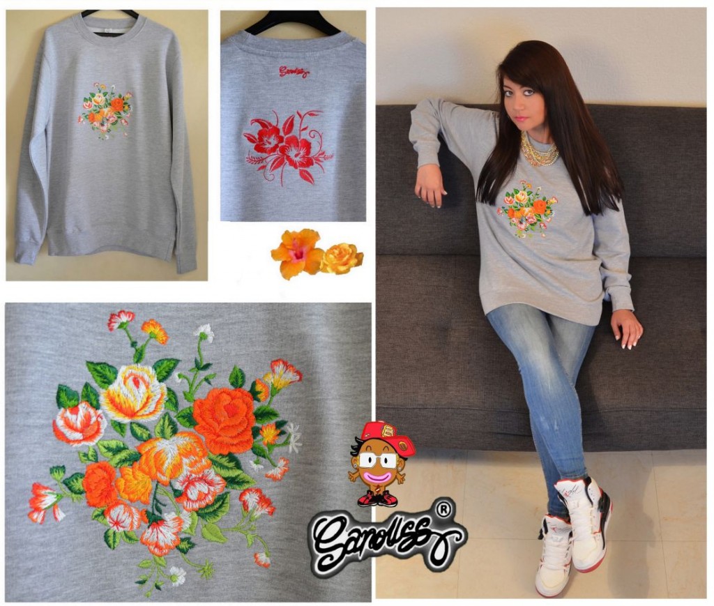 modèle de broderie sur un pull