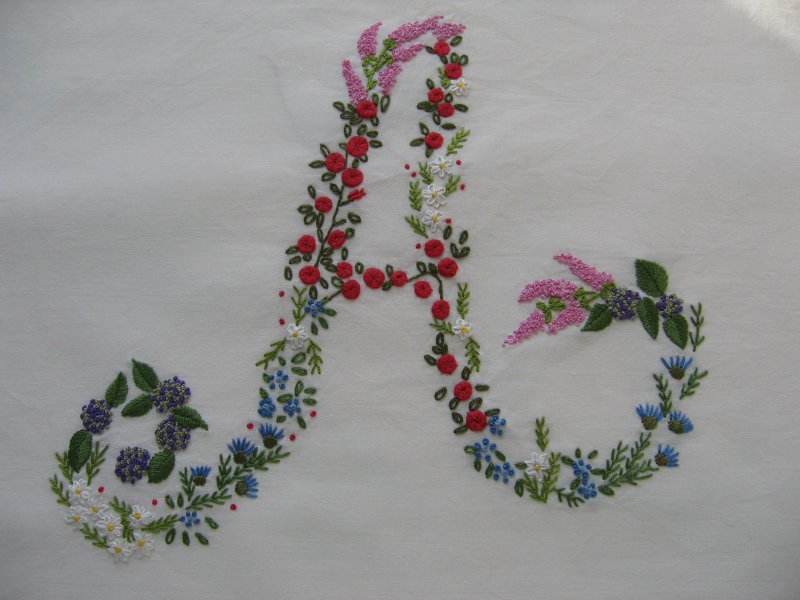 modèle initiale broderie traditionnelle